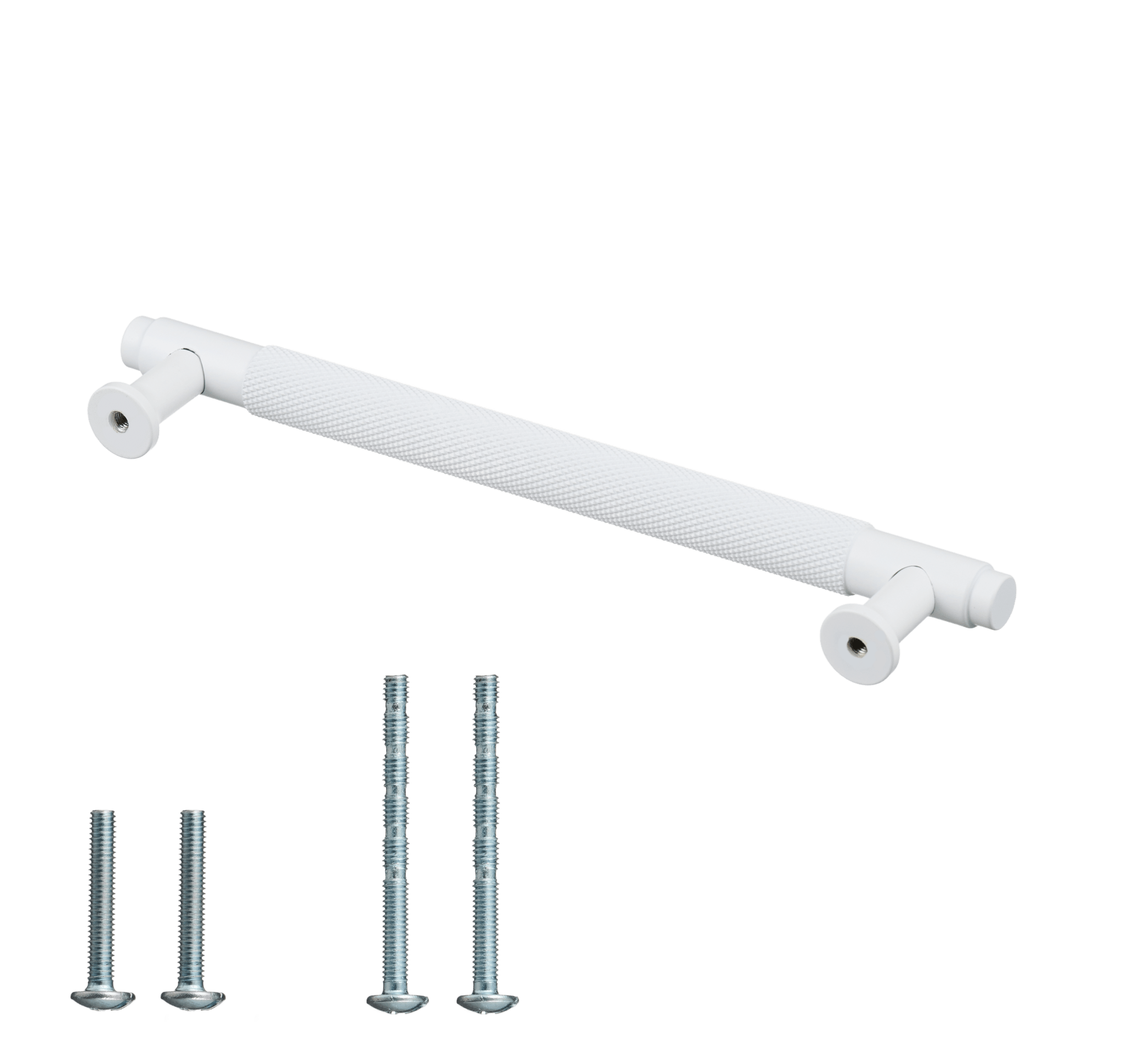 Handgreep Wit - diamond cut - 160mm/194mm